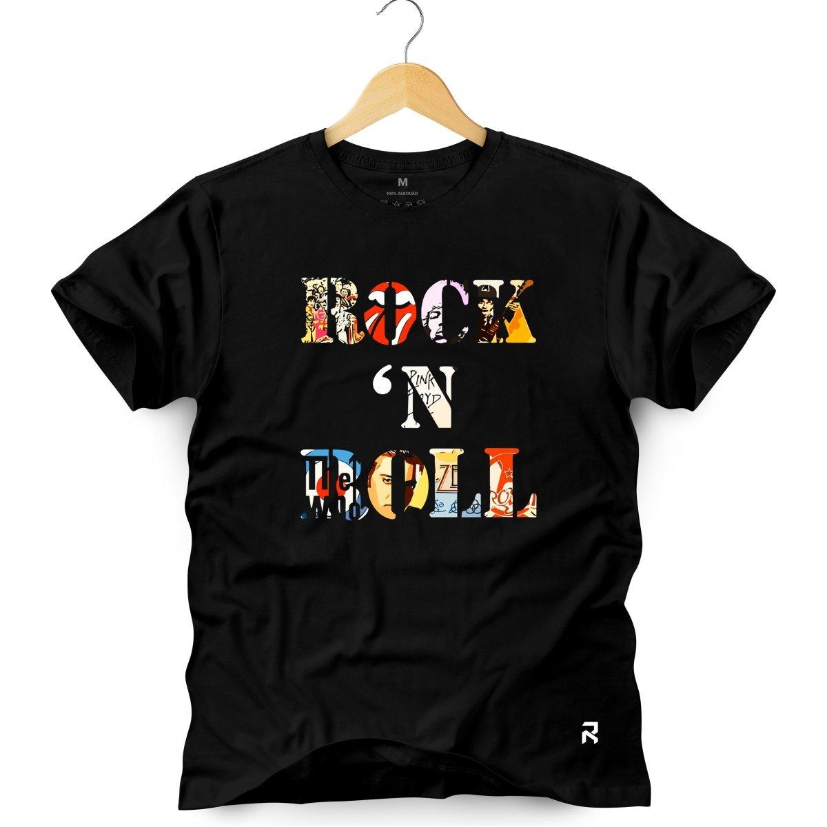 Camiseta Masculina Rock N Roll Full Bandas