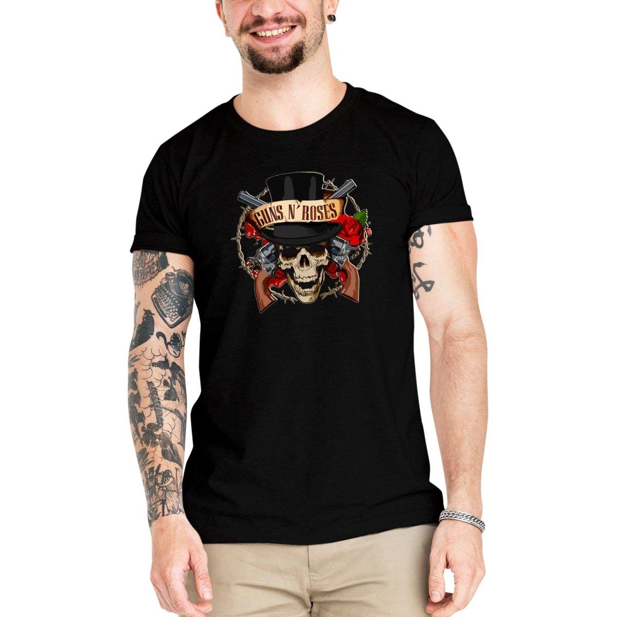 Camiseta Masculina Guns N' Roses Flower